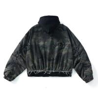 China Hooded Tie Dye With Hood mens casual leather jackets Windproof Army Green Custom (YY-9705) for sale