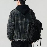 China Hooded Tie Dye With Hood mens casual leather jackets Windproof Army Green Custom (YY-9705) for sale
