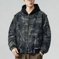 China Hooded Tie Dye With Hood mens casual leather jackets Windproof Army Green Custom (YY-9705) for sale