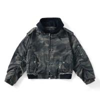 China Hooded Tie Dye With Hood mens casual leather jackets Windproof Army Green Custom (YY-9705) for sale