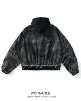 China Hooded Tie Dye With Hood mens casual leather jackets Windproof Army Green Custom (YY-9705) for sale