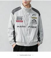 China Windproof Color Block Black Beige french workwear jacket wholesale Ribbed Cuff Long Sleeve Custom (YY-1708) for sale
