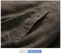 China Green Geometric Windproof mens casual leather jackets Round Neck Cotton 100% Custom (YY-1703) for sale