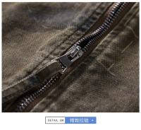 China Green Geometric Windproof mens casual leather jackets Round Neck Cotton 100% Custom (YY-1703) for sale