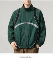 China Black Coffee Green Windproof Long Sleeve Autumn 2026 mens casual leather jackets Stand Collar Casual Style Custom (YY-1602) for sale