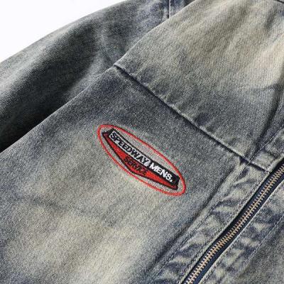 China Washed Windproof Fabric Hem french workwear jacket wholesale Embroidered Solid Color Custom (JK539) for sale