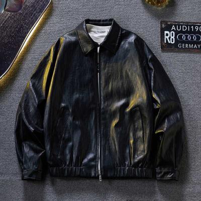 China Black Daily Fabric Hem faux leather jacket wholesale Long Sleeve Autumn 2026 Custom (YY-3228) for sale