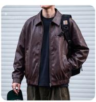 China Black Daily Fabric Hem faux leather jacket wholesale Long Sleeve Autumn 2026 Custom (YY-3228) for sale
