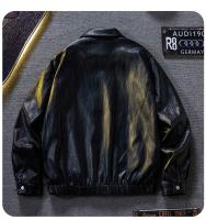 China Black Daily Fabric Hem faux leather jacket wholesale Long Sleeve Autumn 2026 Custom (YY-3228) for sale