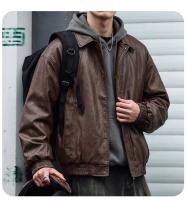 China Zipper Black Daily Fabric Hem faux leather jacket wholesale Long Sleeve Autumn 2026 Custom (YY-3302) for sale