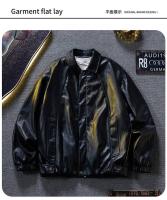 China Zipper Black Daily Fabric Hem faux leather jacket wholesale Long Sleeve Autumn 2026 Custom (YY-3302) for sale