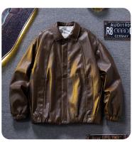 China Zipper Black Daily Fabric Hem faux leather jacket wholesale Long Sleeve Autumn 2026 Custom (YY-3302) for sale