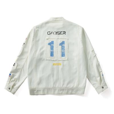 China Round Neck Fabric Hem White Black mens casual leather jackets Long Sleeve Autumn 2026 Custom (YY-26625) for sale