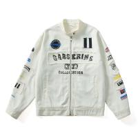 China Round Neck Fabric Hem White Black mens casual leather jackets Long Sleeve Autumn 2026 Custom (YY-26625) for sale