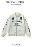 China Round Neck Fabric Hem White Black mens casual leather jackets Long Sleeve Autumn 2026 Custom (YY-26625) for sale