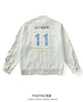 China Round Neck Fabric Hem White Black mens casual leather jackets Long Sleeve Autumn 2026 Custom (YY-26625) for sale