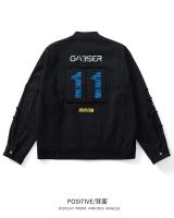 China Round Neck Fabric Hem White Black mens casual leather jackets Long Sleeve Autumn 2026 Custom (YY-26625) for sale