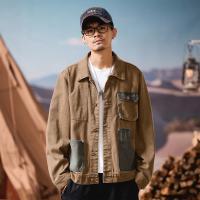 China Daily Fabric Hem Color Block mens casual leather jackets Cotton 100% Long Sleeve Custom (JK729) for sale