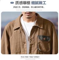 China Daily Fabric Hem Color Block mens casual leather jackets Cotton 100% Long Sleeve Custom (JK729) for sale