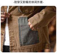 China Daily Fabric Hem Color Block mens casual leather jackets Cotton 100% Long Sleeve Custom (JK729) for sale