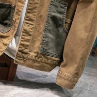 China Regular Daily Fabric Hem Color Block mens casual leather jackets Cotton 100% Long Sleeve Custom (JK729) for sale