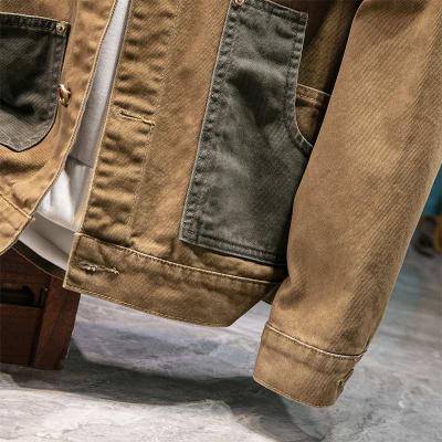 China Regular Daily Fabric Hem Color Block mens casual leather jackets Cotton 100% Long Sleeve Custom (JK729) for sale