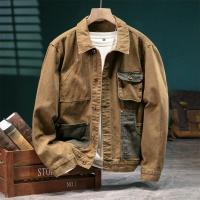 China Regular Daily Fabric Hem Color Block mens casual leather jackets Cotton 100% Long Sleeve Custom (JK729) for sale