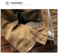 China Regular Daily Fabric Hem Color Block mens casual leather jackets Cotton 100% Long Sleeve Custom (JK729) for sale