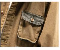 China Regular Daily Fabric Hem Color Block mens casual leather jackets Cotton 100% Long Sleeve Custom (JK729) for sale