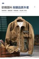 China Regular Daily Fabric Hem Color Block mens casual leather jackets Cotton 100% Long Sleeve Custom (JK729) for sale