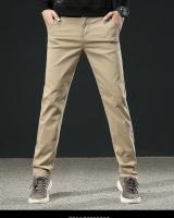 China Daily Washed Mid Waist mens pants wholesale Breathable Black Khaki Custom (P325) for sale