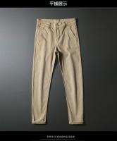 China Daily Washed Mid Waist mens pants wholesale Breathable Black Khaki Custom (P325) for sale