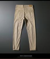 China Daily Washed Mid Waist mens pants wholesale Breathable Black Khaki Custom (P325) for sale