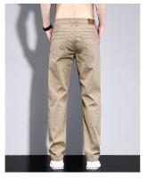 China Youth Trend Daily Washed Mid Waist mens pants wholesale Breathable Black Khaki Custom (P325) for sale