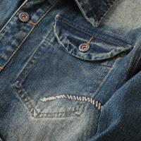 China Blue Long Sleeve Lapel Collar mens denim jacket wholesale Polyester 19% Urban Fashion Custom (JK529) for sale