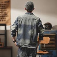 China Regular Blue Daily Washed mens denim jacket wholesale Long Sleeve Lapel Collar Custom (JK529) for sale