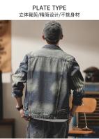 China Regular Blue Daily Washed mens denim jacket wholesale Long Sleeve Lapel Collar Custom (JK529) for sale
