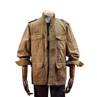 China Loose Fit Daily Fabric Hem Cotton 100% french workwear jacket wholesale Long Sleeve Multi Pocket Custom (JK757) for sale