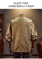 China Loose Fit Daily Fabric Hem Cotton 100% french workwear jacket wholesale Long Sleeve Multi Pocket Custom (JK757) for sale