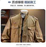 China Loose Fit Daily Fabric Hem Cotton 100% french workwear jacket wholesale Long Sleeve Multi Pocket Custom (JK757) for sale