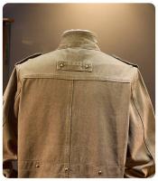 China Loose Fit Daily Fabric Hem Cotton 100% french workwear jacket wholesale Long Sleeve Multi Pocket Custom (JK757) for sale
