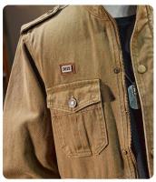 China Loose Fit Daily Fabric Hem Cotton 100% french workwear jacket wholesale Long Sleeve Multi Pocket Custom (JK757) for sale