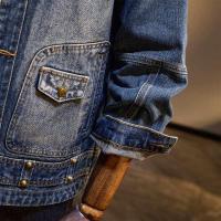 China Polyester 19% Daily Washed Long Sleeve french workwear jacket wholesale Lapel Collar Slash Pocket Custom (JK751) for sale