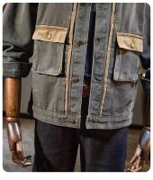 China Lapel Collar Daily Fabric Hem Color Block mens casual leather jackets Cotton 100% Long Sleeve Custom (JK750) for sale