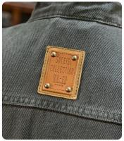 China Lapel Collar Daily Fabric Hem Color Block mens casual leather jackets Cotton 100% Long Sleeve Custom (JK750) for sale