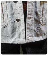 China White Daily Washed french workwear jacket wholesale Fabric Hem Cotton 100% Custom (JK739) for sale