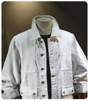 China White Daily Washed french workwear jacket wholesale Fabric Hem Cotton 100% Custom (JK739) for sale