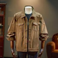 China Daily Fabric Hem Cotton 100% mens casual leather jackets Long Sleeve Multi Pocket Custom (CK730) for sale