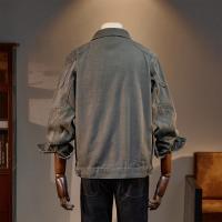 China Daily Fabric Hem Cotton 100% mens casual leather jackets Long Sleeve Multi Pocket Custom (CK730) for sale
