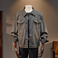 China Daily Fabric Hem Cotton 100% mens casual leather jackets Long Sleeve Multi Pocket Custom (CK730) for sale